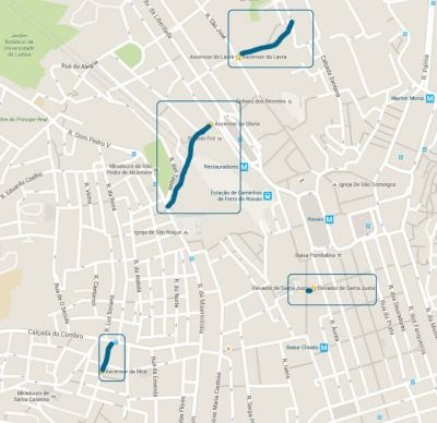 Los 4 elevadores o funiculares de Lisboa