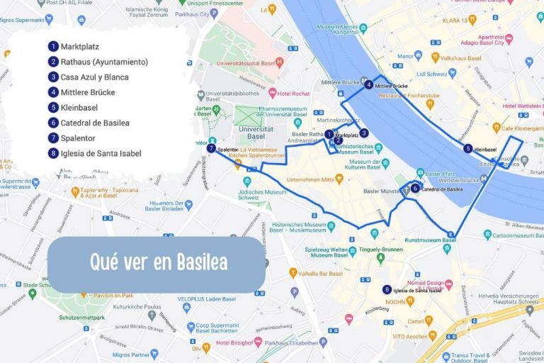 Qué ver 1 día en Basilea, recorrido a pie por la ciudad