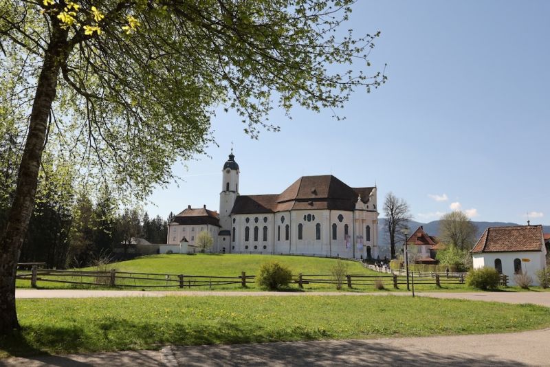 Wieskirche: iglesia rococó en la Ruta Romántica de Alemania