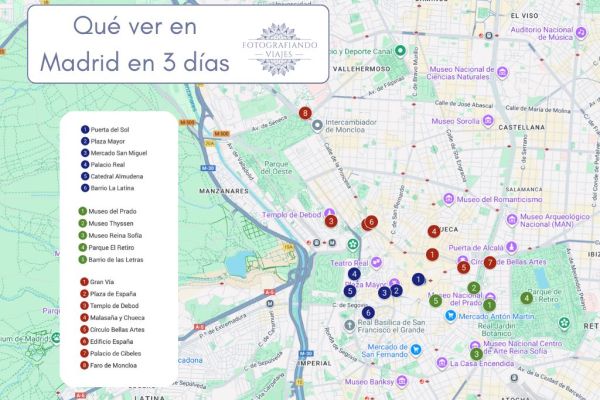 Qué ver en Madrid en 3 días: ruta a pie, mapa y consejos